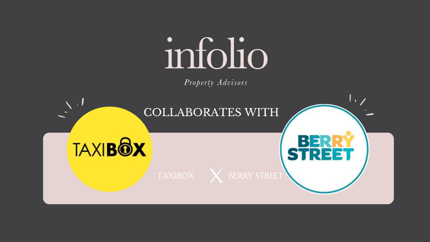 Infolio partners with Taxibox to raise funds for Berry Street - Infolio Property Advisors